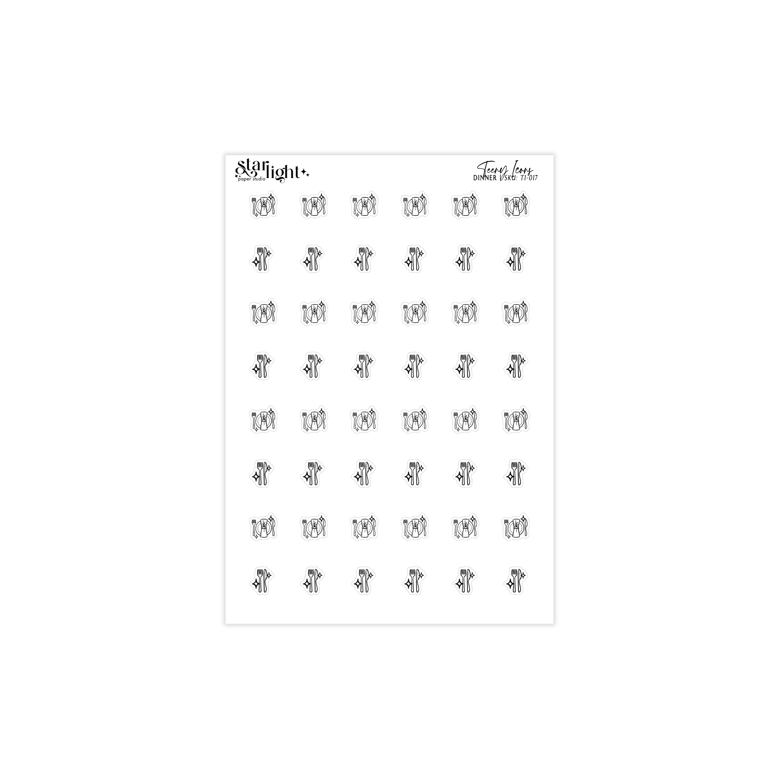 Teeny Icons: Dinner – starlightpaperstudio