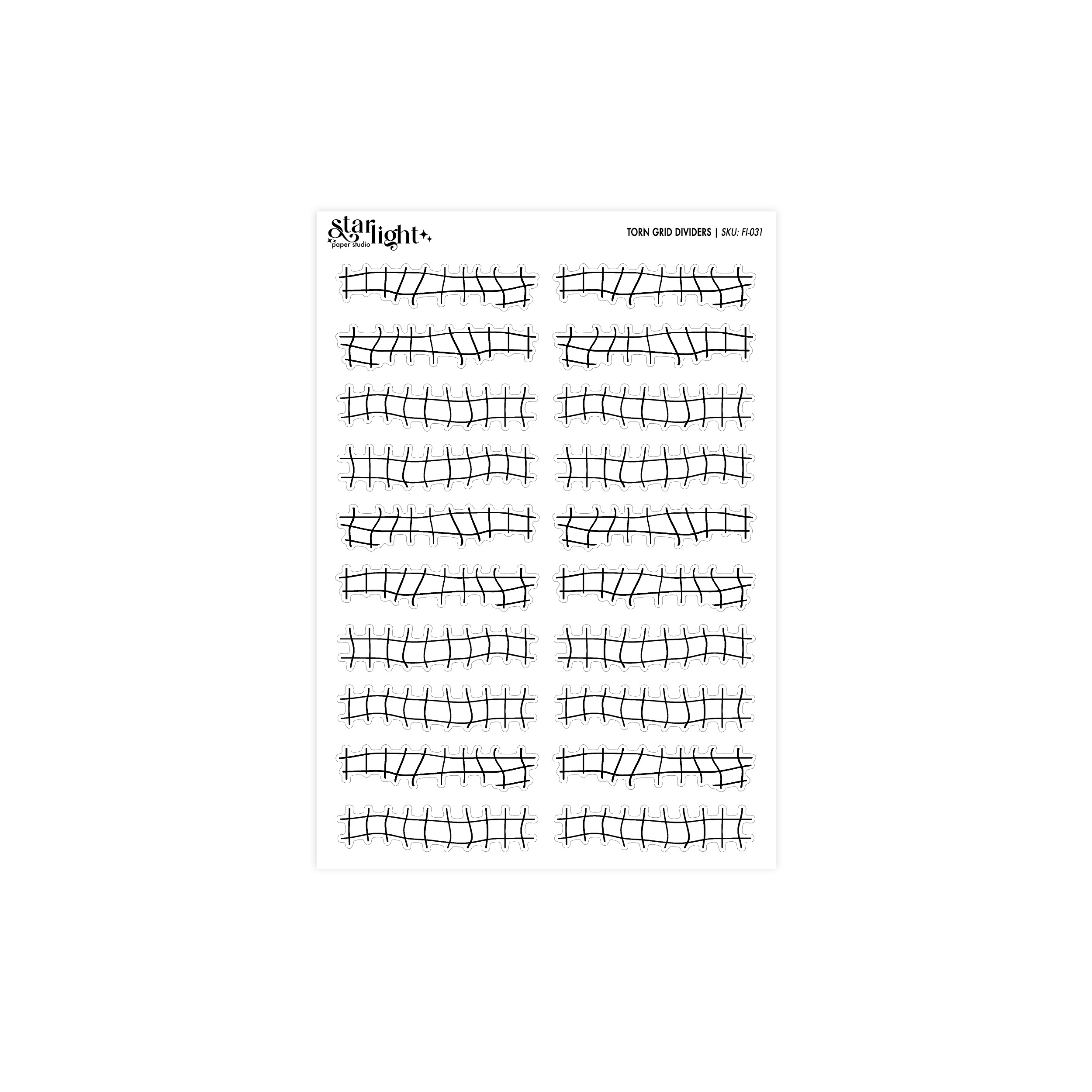 Torn Grid Dividers – starlightpaperstudio